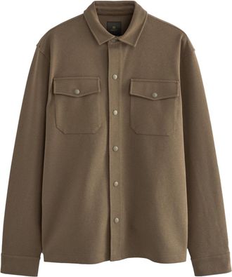 Next Herren Standard Hemdjacke aus Jersey Braun L