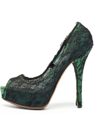 Dolce & Gabbana escarpins lacés à talon - Noir