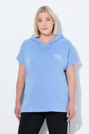 Ulla Popken Sweatshirt Funktions-Hoodie schnelltrocknend Kapuze &auml;rmellos