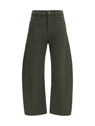 Mother Womens Jeans Half Pipe Flood Forest Night Cotton