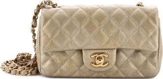 Chanel Classic Single Flap Bag Quilted Caviar Mini crossbody bag - Or