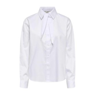 Jacqueline de Yong Klassisches Langarm-Baumwollhemd - - Blouses & Shirts - Damen - Wei&szlig; - L
