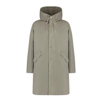 Jil Sander Homme, Manteaux, Vert, Taille: M Parka &agrave; capuche