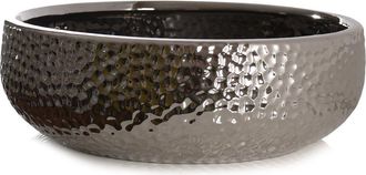 Kaheku Schale CORO, Keramik, silber glasiert, Kaheku, 30 cm