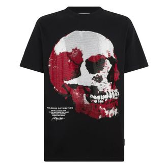Philipp Plein Round Neck T-Shirt Skull - - Tops - Herren - Schwarzk - 2XL
