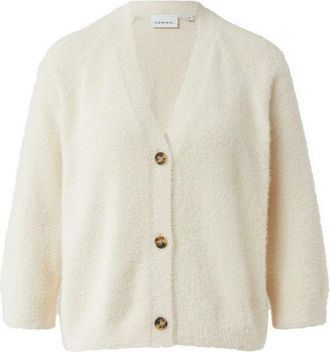 Comma Cardigan Strickjacke Flauschiger Strickcardigan mit 3/4-&Auml;rmeln
