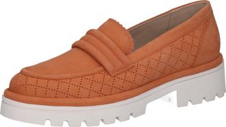 Caprice Damen Slipper aus Leder mit Blockabsatz, Orange (Orange Suede), 38 EU