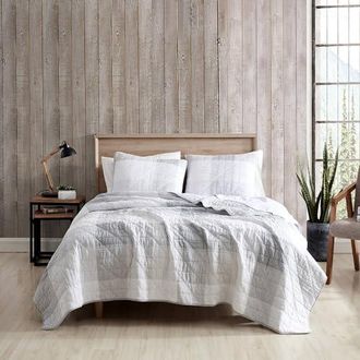 Eddie Bauer Home | Boulder Collection | Steppdecken-Set - 100% Baumwolle, wendbar, leichte Bettw&auml;sche mit passenden Kissenbez&uuml;gen, vorgewaschen f&uuml;r zus&auml;tzlichen K