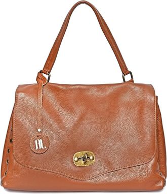 Anna Luchini Braun Rindsledertasche