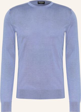 Ermenegildo Zegna Zegna Cashmere-Pullover Mit Seide blau