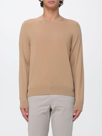 HUGO BOSS Pull &agrave; col rond en pure laine vierge avec poignets et ourlet c&ocirc;tel&eacute;s