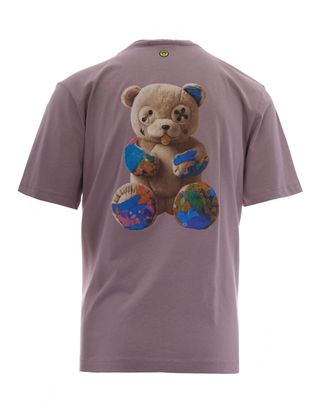 Barrow Mens T-Shirt Bear Smoke Pink Cotton T-Shirts And Polos