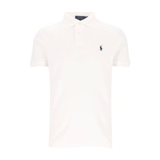Polo Ralph Lauren Polo en piqu&eacute; Custom Slim Fit - Homme - Tops - Blanc - Taille: XL