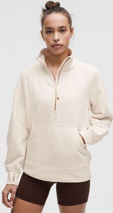 lululemon Sweat demi-zippé Scuba Oversized à col cheminée Long pour Femmes - Gold - Taille XL/2XL