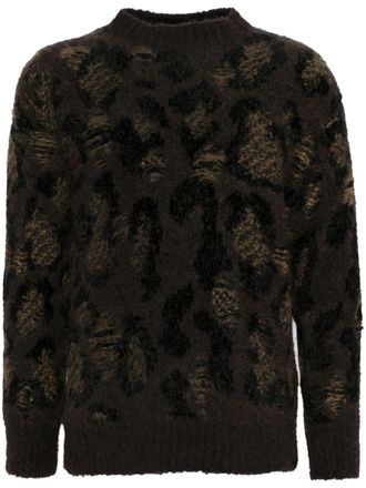 Junya Watanabe pull à effet brossé - Marron