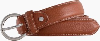 Le Tanneur Ceinture femme avec boucle ronde en cuir grainé