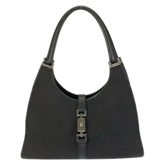 Gucci Sac &agrave; main Pre-owned Jackie Jumbo en toile GG et cuir - Femme - Pre-owned - Noir - Taille: ONE Size