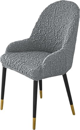 Generic Stretch Stuhlhussen Mit Armlehnen, Seersucker Faltenstoff Bezug F&uuml;r Esszimmerst&uuml;hle Mit Gebogener R&uuml;ckenlehne - Elastisch, Waschbar, rutschfest - 1/2/