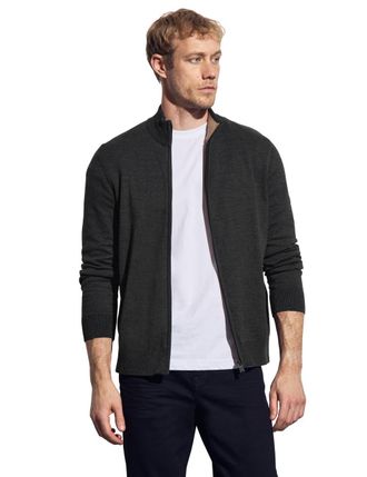 Street One Men Herren Basic Strickjacke mit Zipper