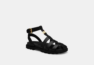 Coach Fisherman Plateau-Sandale mit skulpturiertem C