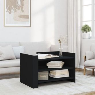 vidaXL Table basse noir 80x50x50 cm bois ding&eacute;nierie Vidaxl