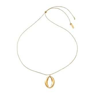 Dansk Copenhagen Sigrid Waterproof 18K Gold Plated Long Necklace - Adjustable Chain & Brushed Stainless Steel - - Accessories - Damen - Gelb - ONE SIZE