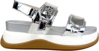 Liu Jo Femme, Chaussures, Gris, Taille: 36 EU Sandales Plates
