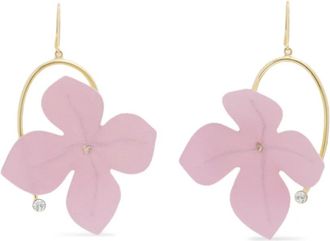Marni boucles doreilles pendantes &agrave; fleurs strass&eacute;es