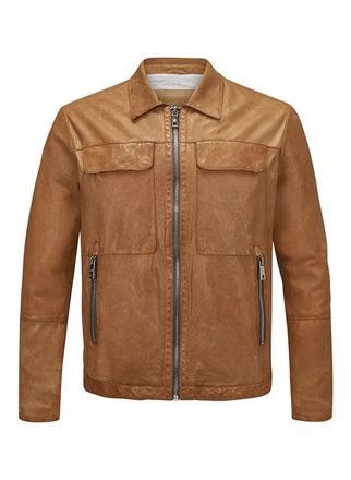 Milestone Herren Jacken cognac unifarben