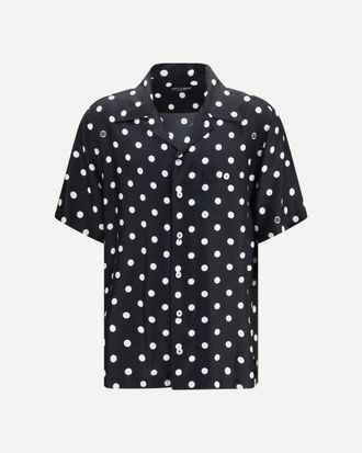 Dolce & Gabbana Polka dot silk twill Shirt Male 42