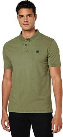 Timberland Polo Homme Regular Stone-Washed avec Logo, Militaire, XL