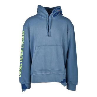 Diesel Homme, Sweatshirts et sweats à capuche, Bleu, Taille: S Sweat à capuche