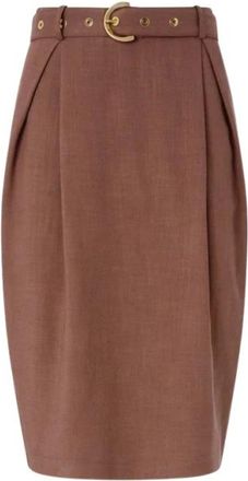 Pinko Pinko, Femme, Jupes, Brun, Taille: 40 FR Longuette Pencil Skirt