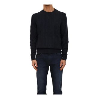 HUGO BOSS Pull col rond H Hetico - Homme - Pulls - Bleu - Taille: XL