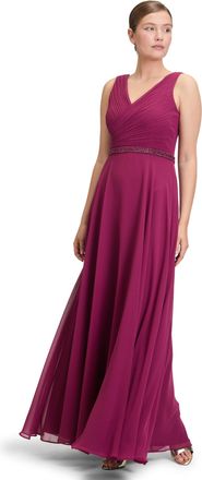 Vera Mont Damen Abendkleid mit Plissee 42, Sweet Berry