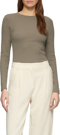 s.Oliver Geripptes Langarmshirt im Slim Fit