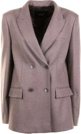 Seventy Femme, Vestes, Gris, Taille: 36 FR Blazer crois&eacute;