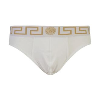 Versace Homme, Sous-v&ecirc;tements, Blanc, Taille: 2XL Culottes en jersey de coton, lot de 2