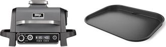 Ninja Ninja Woodfire Électrique & Air Fryer 7 en 1, Barbecue dExtérieur avec Grill & Plancha, Plaque Plate Compatible