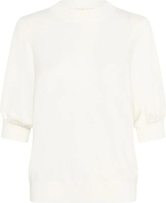 Kaffe Femme, Pulls, Blanc, Taille: 42 FR Pull F&eacute;minin &agrave; Plis Craie