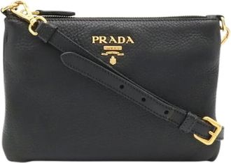 Prada Pre-owned Vitello Daino 2way Shoulder Bag - Femme - Pre-owned - Noir - Taille: ONE Size