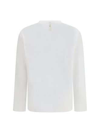 Jacquemus Mens Long Sleeve T-Shirt White Cotton; True Hemp T-Shirts And Polos