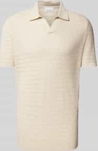 Profuomo Slim Fit Poloshirt mit V-Ausschnitt