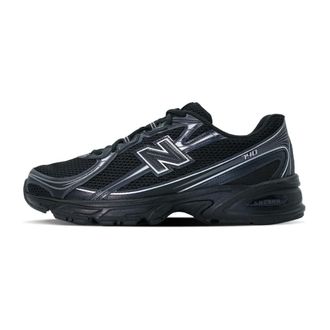 New Balance Homme, Chaussures, Noir, Taille: 39 1/2 EU Baskets Unisex Noir Argent M&eacute;tallique
