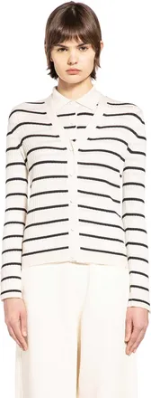 Max Mara Striped Silk Cashmere Cardigan