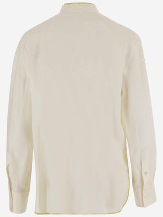 Valentino Womens Shirt Linen Ivory