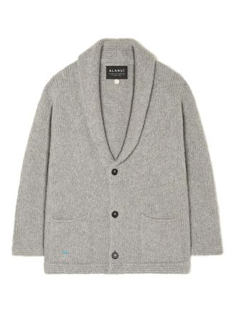 Alanui cardigan boutonné à col châle - Gris