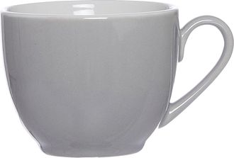 Ritzenhoff & Breker Doppio Espressotasse, Espresso Obertasse mit farbigem Rand, Porzellan, Grau, 80 ml, 576900