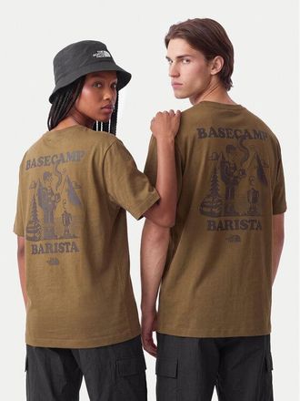 The North Face T-Shirt Basecamp Barista Rlx Ss NF0A8JAA Braun Relaxed Fit