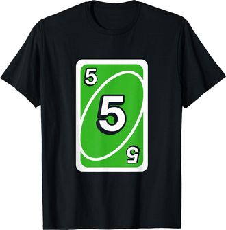 Uno Halloween Green 5 Karte T-Shirt